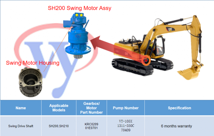 SH200A5 SH200 Final Drive Housing SH200A3 SH210A5 Excavator Gearbox ...