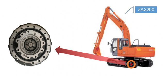 ZAX200 Travel Reduction Excavator Gearbox 9170996 9195447 9233687 ...